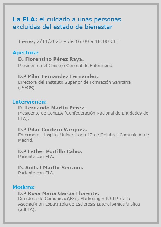 L'ELA: la cura a unes persones excloses de l'estat del benestar- ISFOS ...